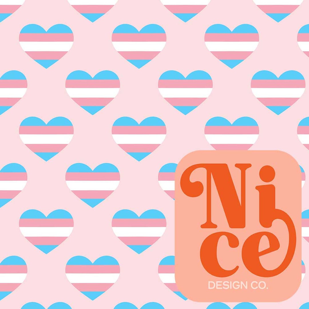 Seamless File for Fabric, Pride, Hearts, Trans Flag, Lgbtqia2s+, Trans ...