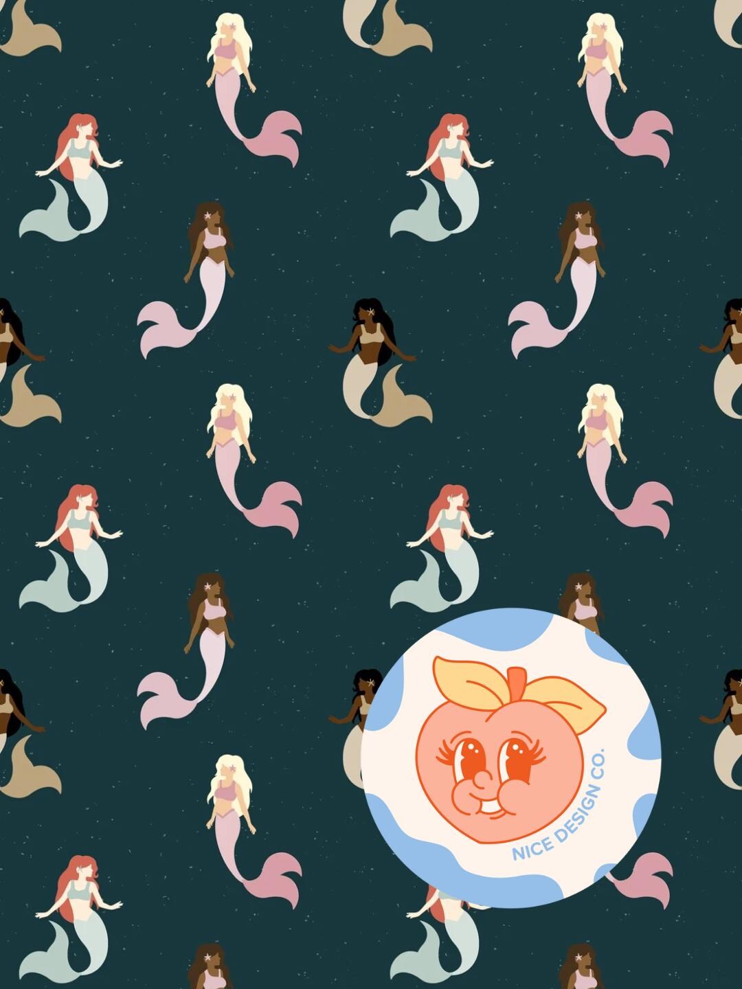 Seamless File, Mermaids, Summer, Boho Seamless, Hand Drawn, Jpeg ...
