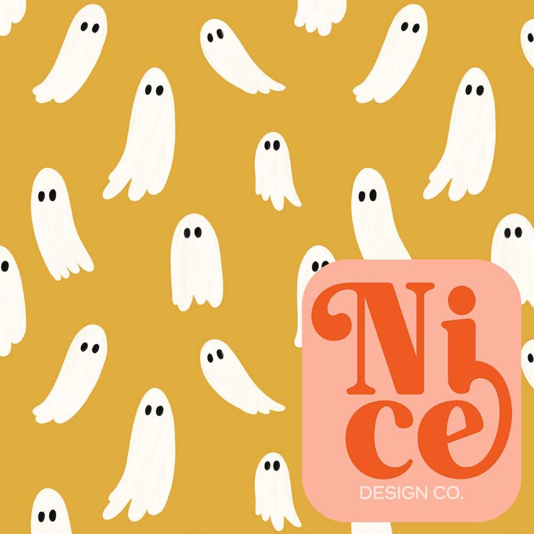 Hand-drawn Ghost Seamless File, Ghosts Seamless, Halloween Seamless ...