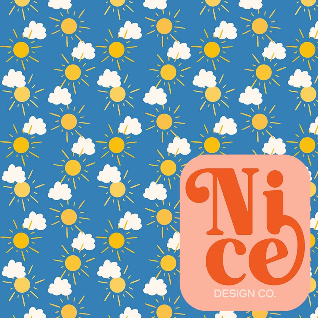 Sunny Seamless File, Clouds Seamless, Cloudy Sky Pattern, Hand-drawn ...