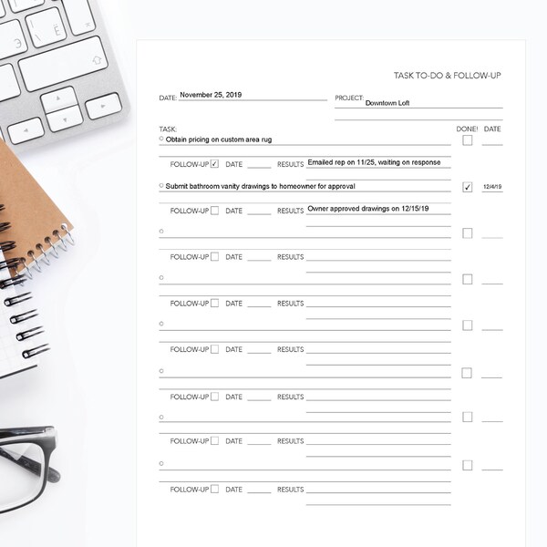 Follow up Sheet - Etsy