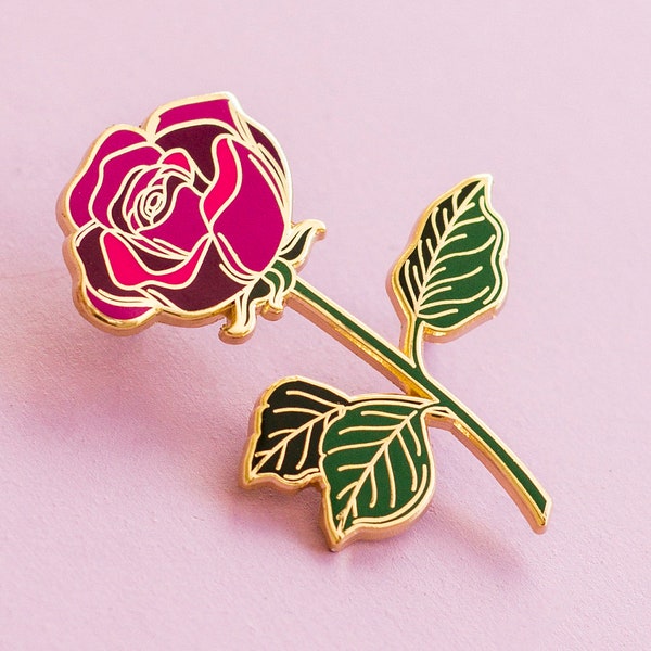 Enamel Rose - Etsy