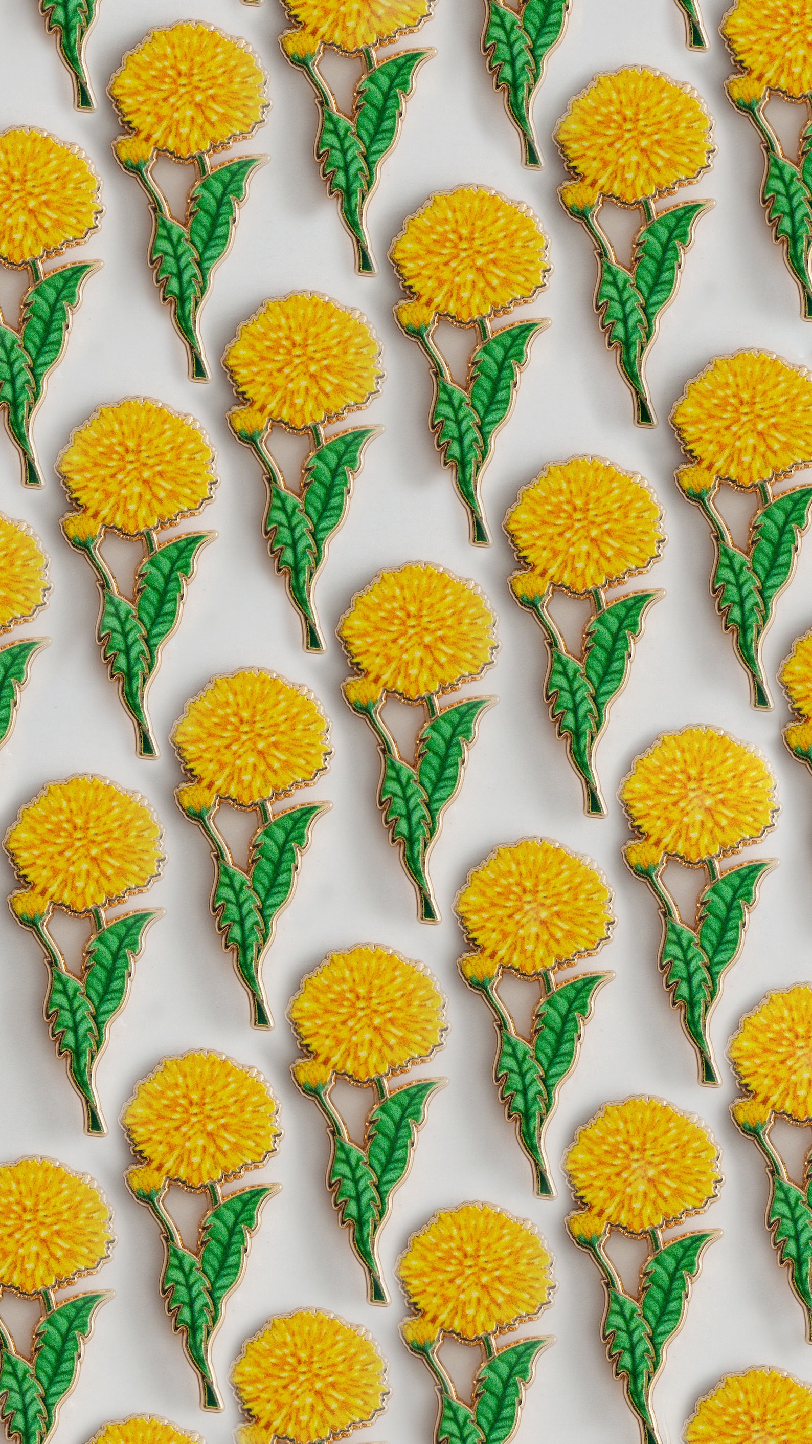 Dandelion Floral Enamel Pin, Yellow Flower Accessory, Nature Lover ...