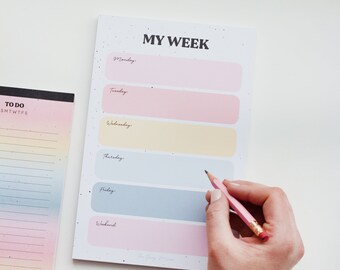 Weekly Task Pad - Etsy