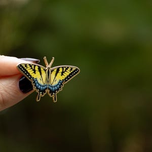 Eastern Tiger Swallowtail Butterfly Enamel Pin, Insect Jewelry - Etsy