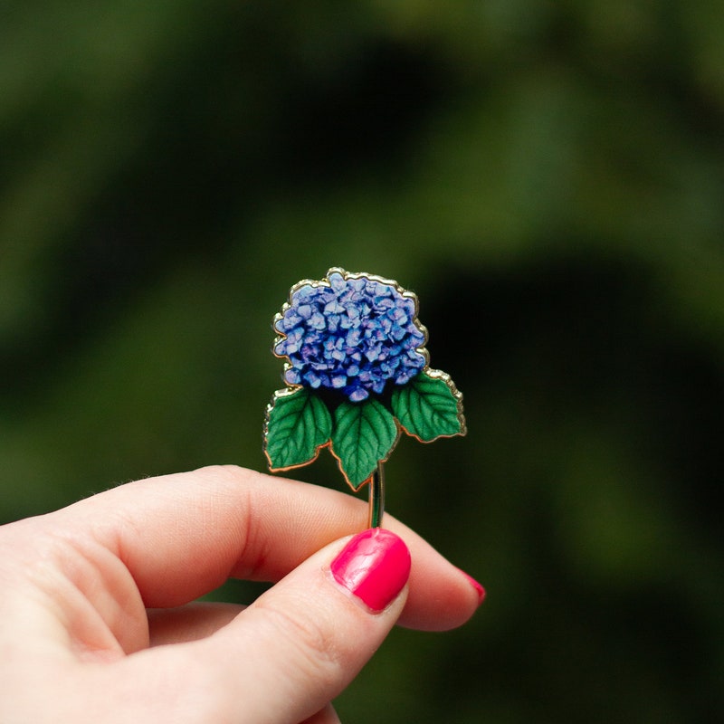 Botanical Pin Hydrangea - Etsy