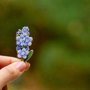 Forget-me-not V2 Enamel Pin, Alaska State Flower, Blue Spring Floral ...
