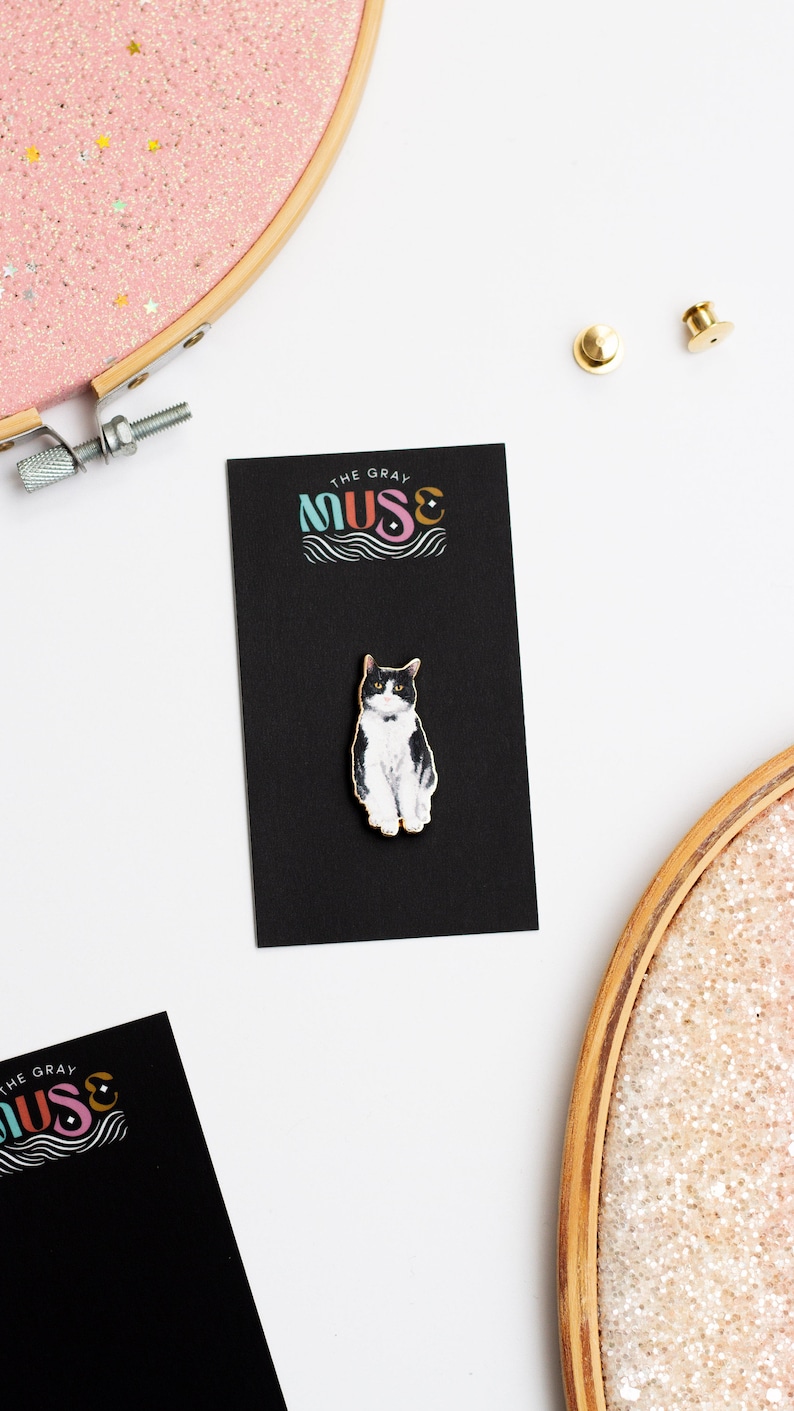 RETIRING Tuxedo Cat Enamel Pin, Animal Lover Pins, Pet Lover Gift ...