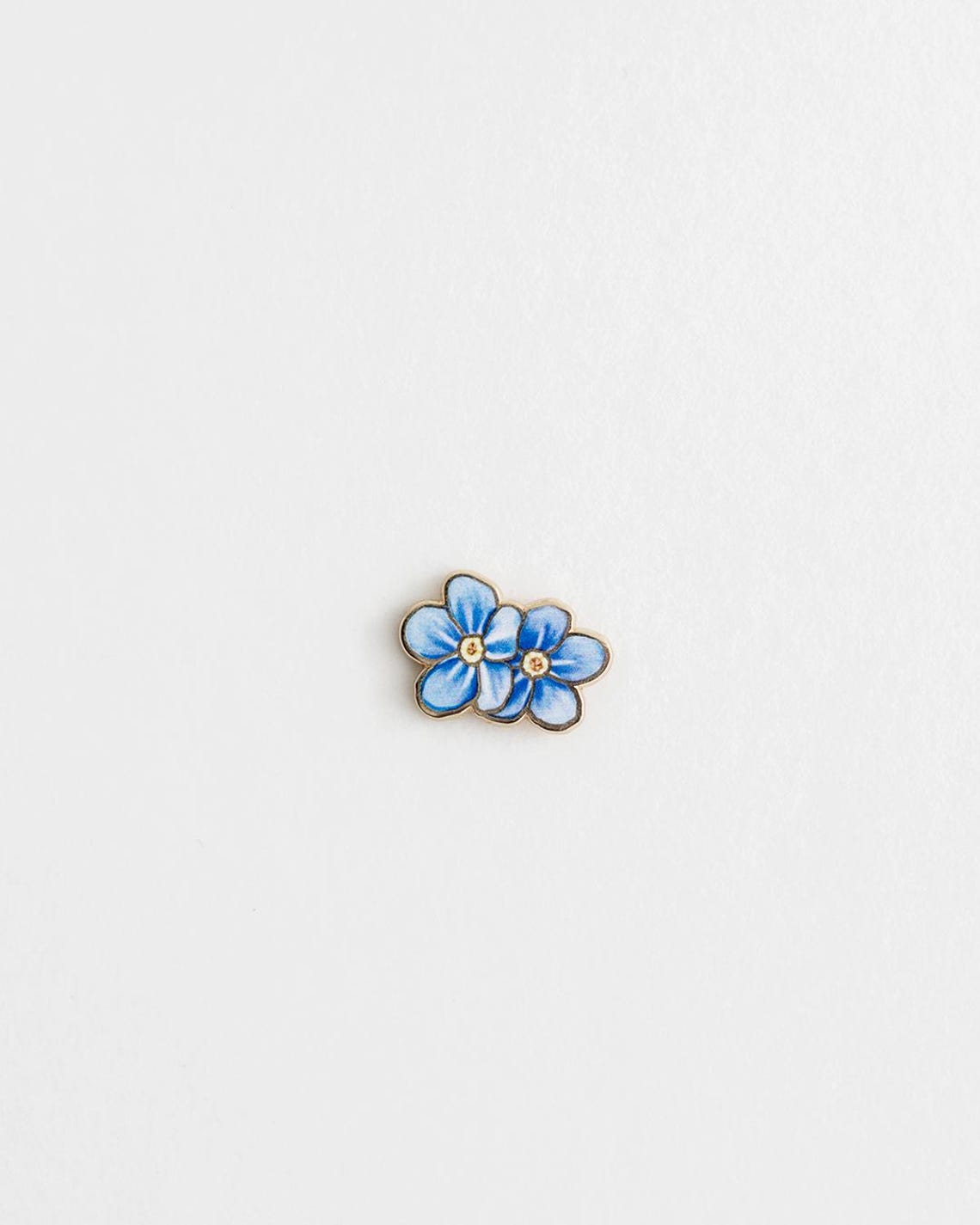 Mini Forget-me-not Enamel Pin, Alaska State Flower, Blue Spring Floral ...