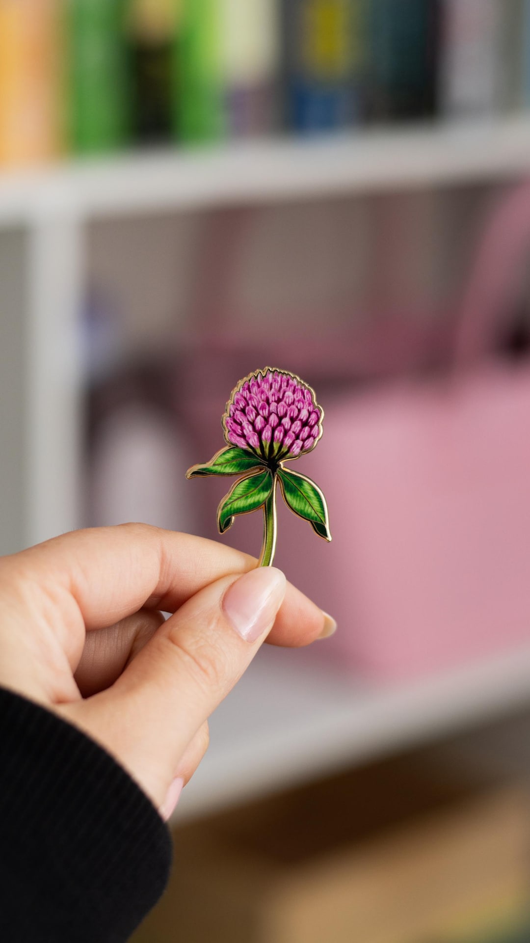 Red Clover Floral Enamel Pin, Vermont State Flower, Unique Jewelry Gift ...