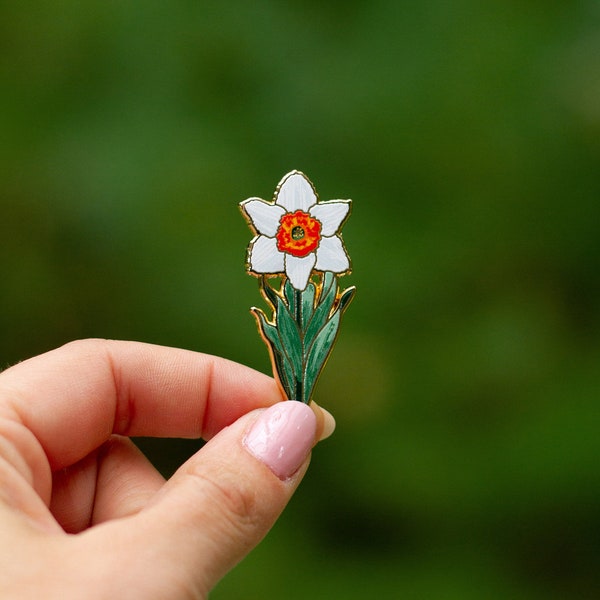 Flower Enamel Pin - Etsy