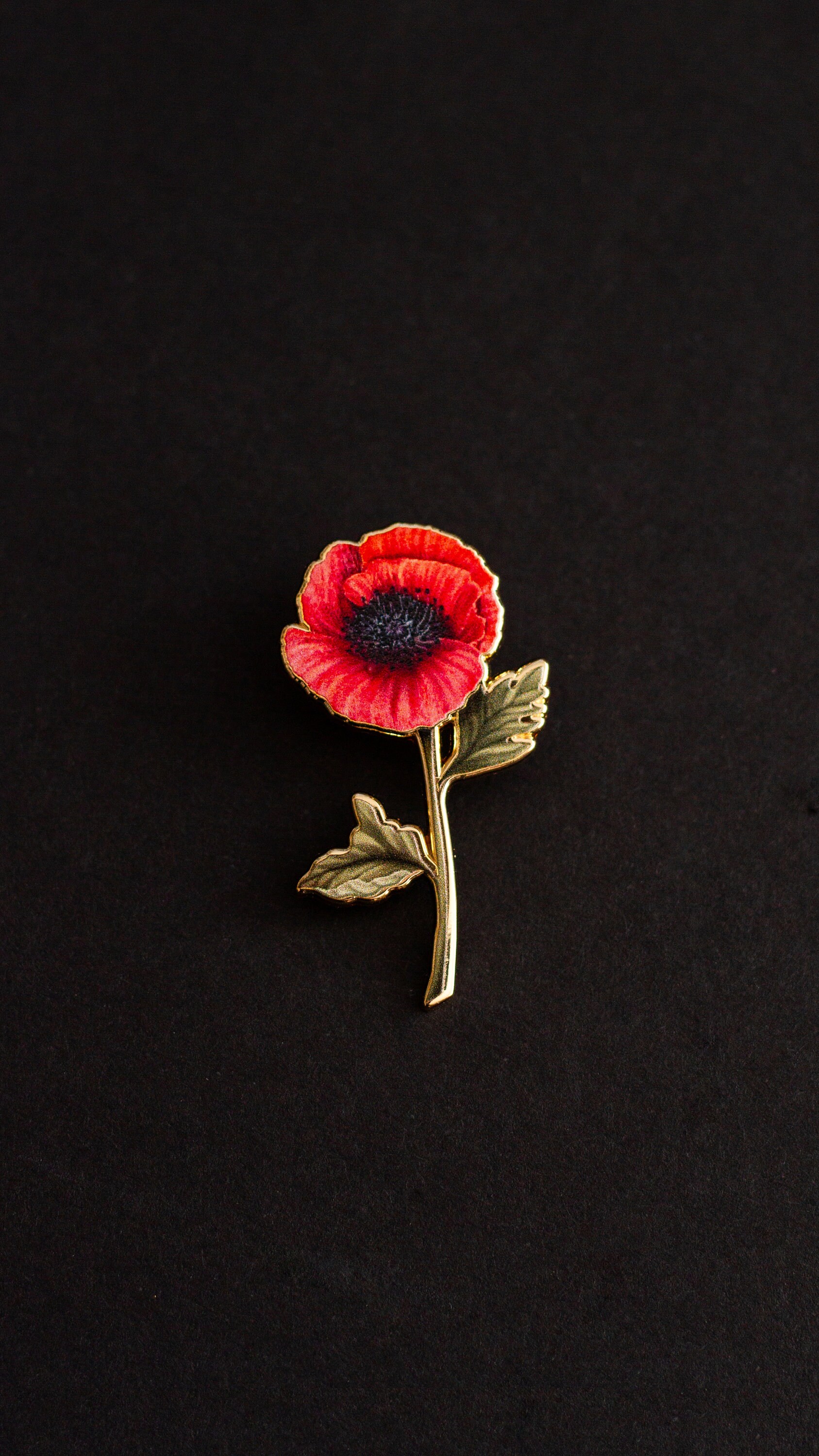 Red Poppy V2 Floral Enamel Pin, Flower Accessory, Nature Lover Jewelry ...