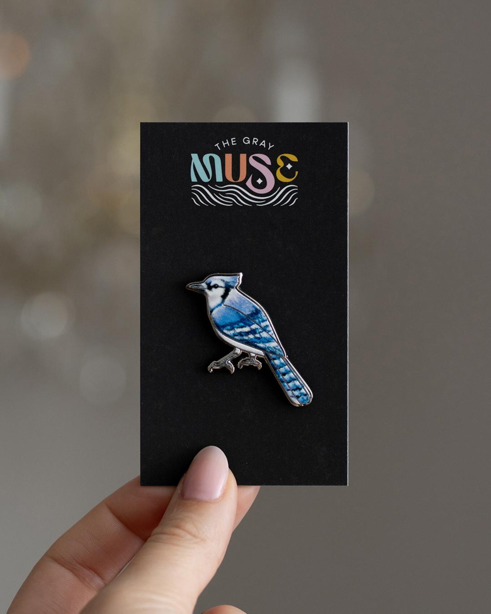 Blue Jay Bird Enamel Pin, Nature Gift, Gifts for Her, Lapel Pin, Bird ...