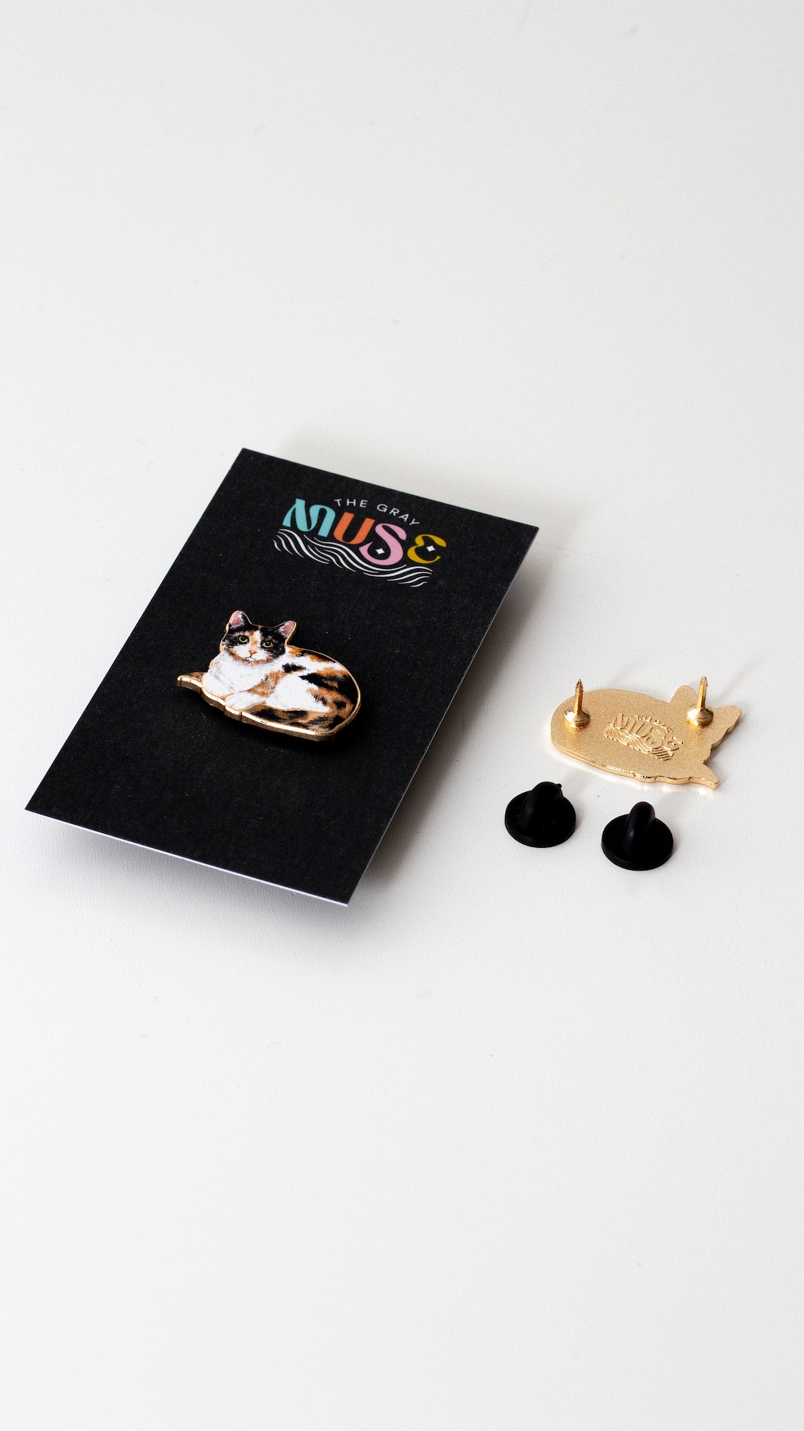 Calico V2 Cat Enamel Pin, Animal Lover Pins, Pet Lover Gift, Cute ...