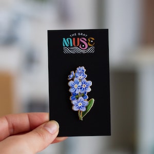 Forget-me-not V2 Enamel Pin, Alaska State Flower, Blue Spring Floral ...