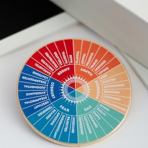 RETIRING Retro Feelings Wheel Enamel Pin, Mental Health Pins, Feelings ...