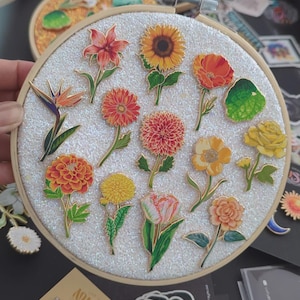 Dandelion Floral Enamel Pin, Yellow Flower Accessory, Nature Lover ...