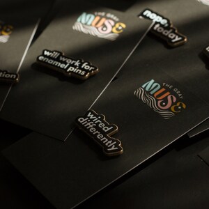 Wired Differently Text Enamel Pin, Mental Health Pin, Mental Health ...