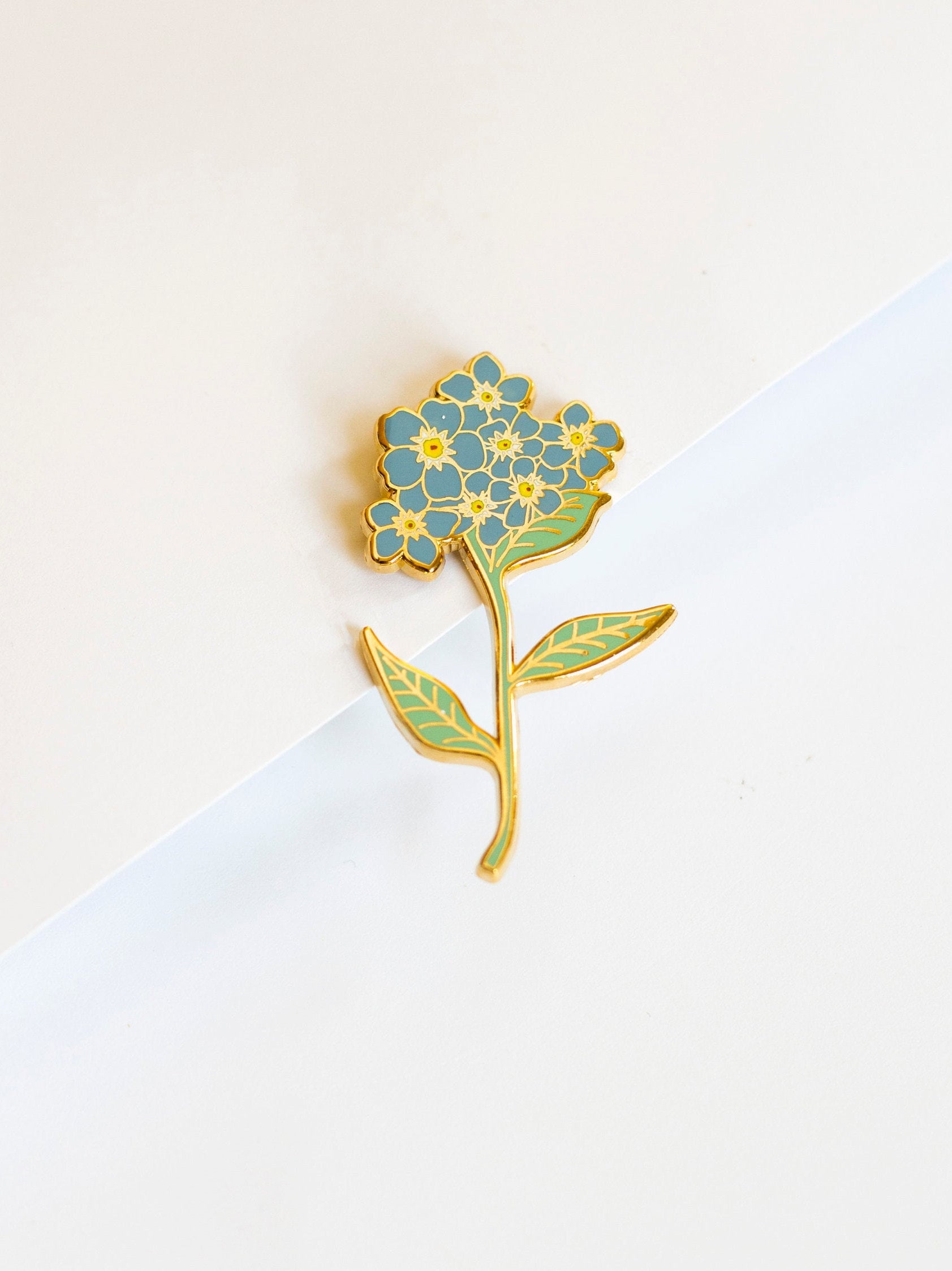 Forget-me-not Enamel Pin Forget-me-not Gift Flower Lover - Etsy