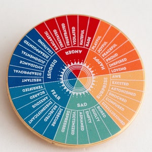 RETIRING Retro Feelings Wheel Enamel Pin, Mental Health Pins, Feelings ...