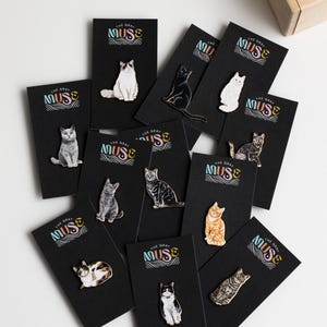 RETIRING Brown Tabby Cat Enamel Pin, Gold-plated Kitten Lapel Brooch - Etsy