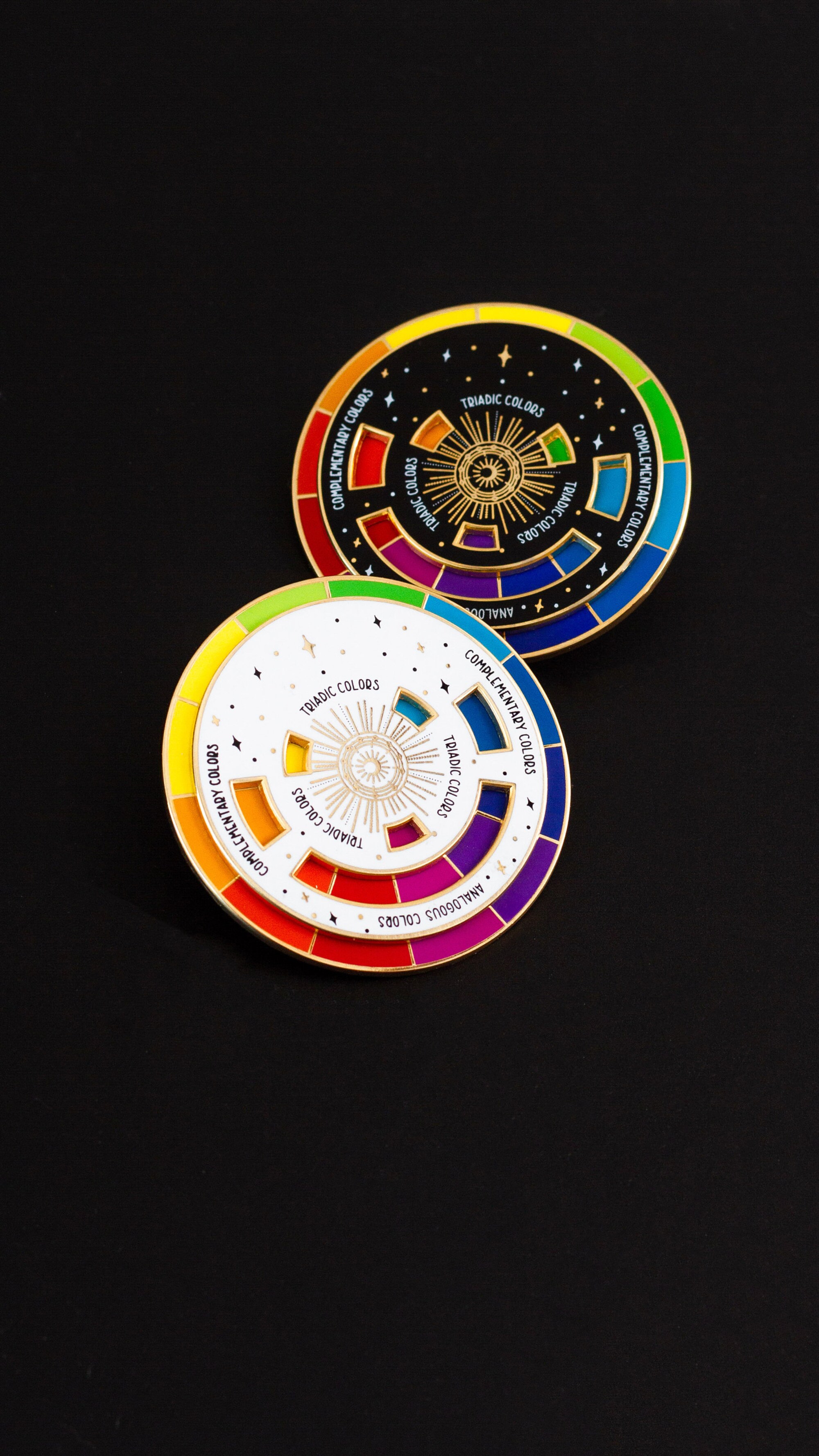 Color Wheel Interactive Enamel Pin (Black) Spinning Pin | Color Wheel ...