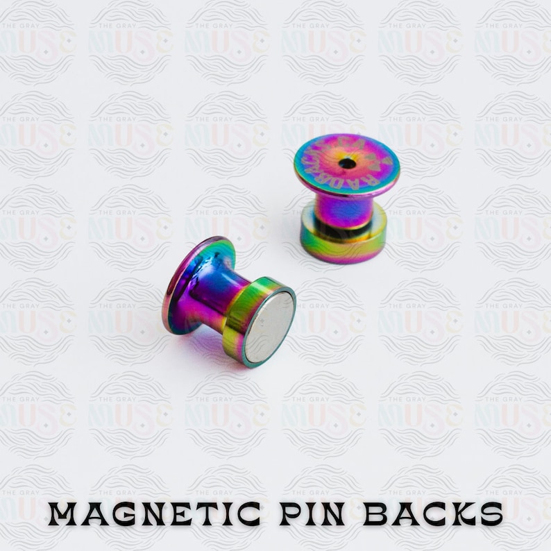 Deluxe MAGNETIC Locking Pin Back for Enamel Pins (rad Backs), Set of 2 ...