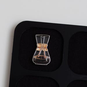 Chemex Glass Coffeemaker Enamel Pin, Coffee Lover Lapel Badge, Coffee ...