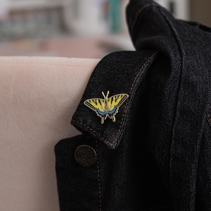 Eastern Tiger Swallowtail Butterfly Enamel Pin, Insect Jewelry - Etsy