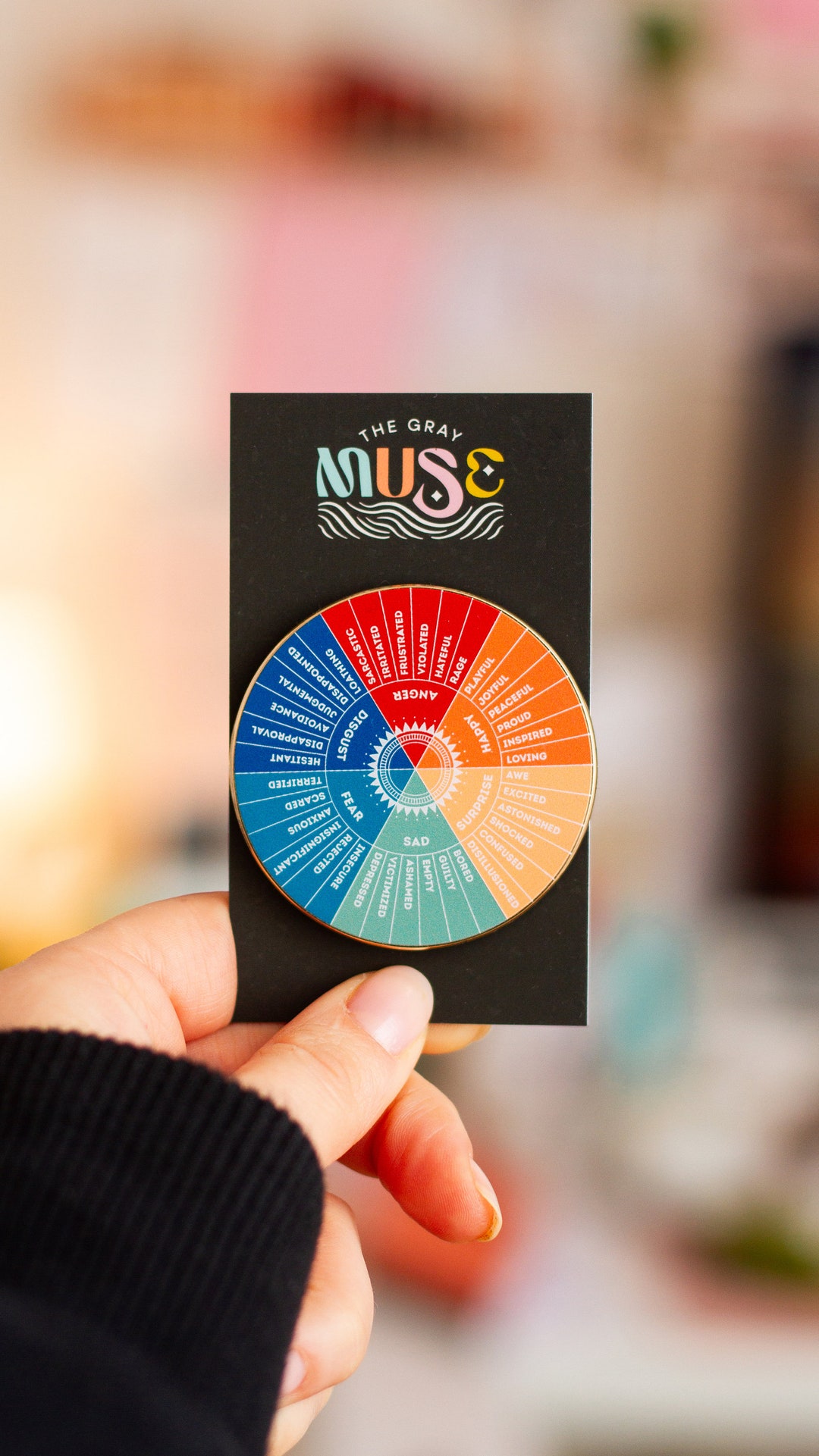 RETIRING Retro Feelings Wheel Enamel Pin, Mental Health Pins, Feelings ...