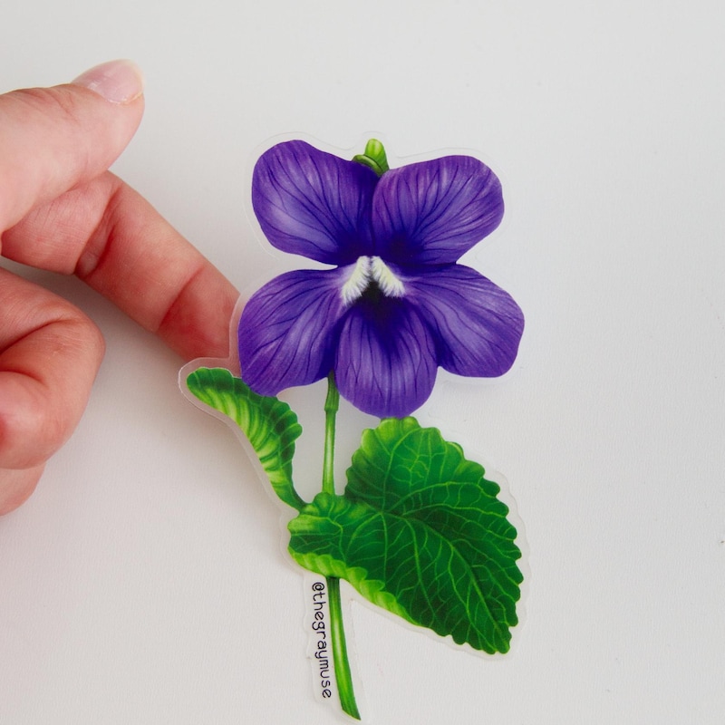 Violet Flower Decal - Etsy