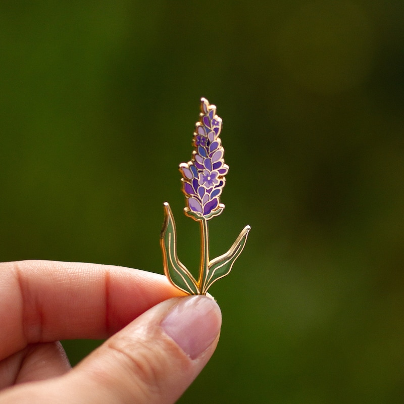 Painted Metal Flower Pin - Etsy
