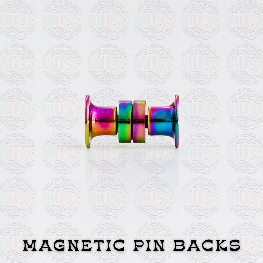 Deluxe MAGNETIC Locking Pin Back for Enamel Pins (rad Backs), Set of 2 ...