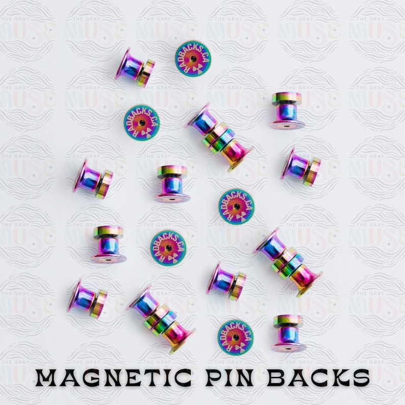 Deluxe MAGNETIC Locking Pin Back for Enamel Pins (rad Backs), Set of 2 ...