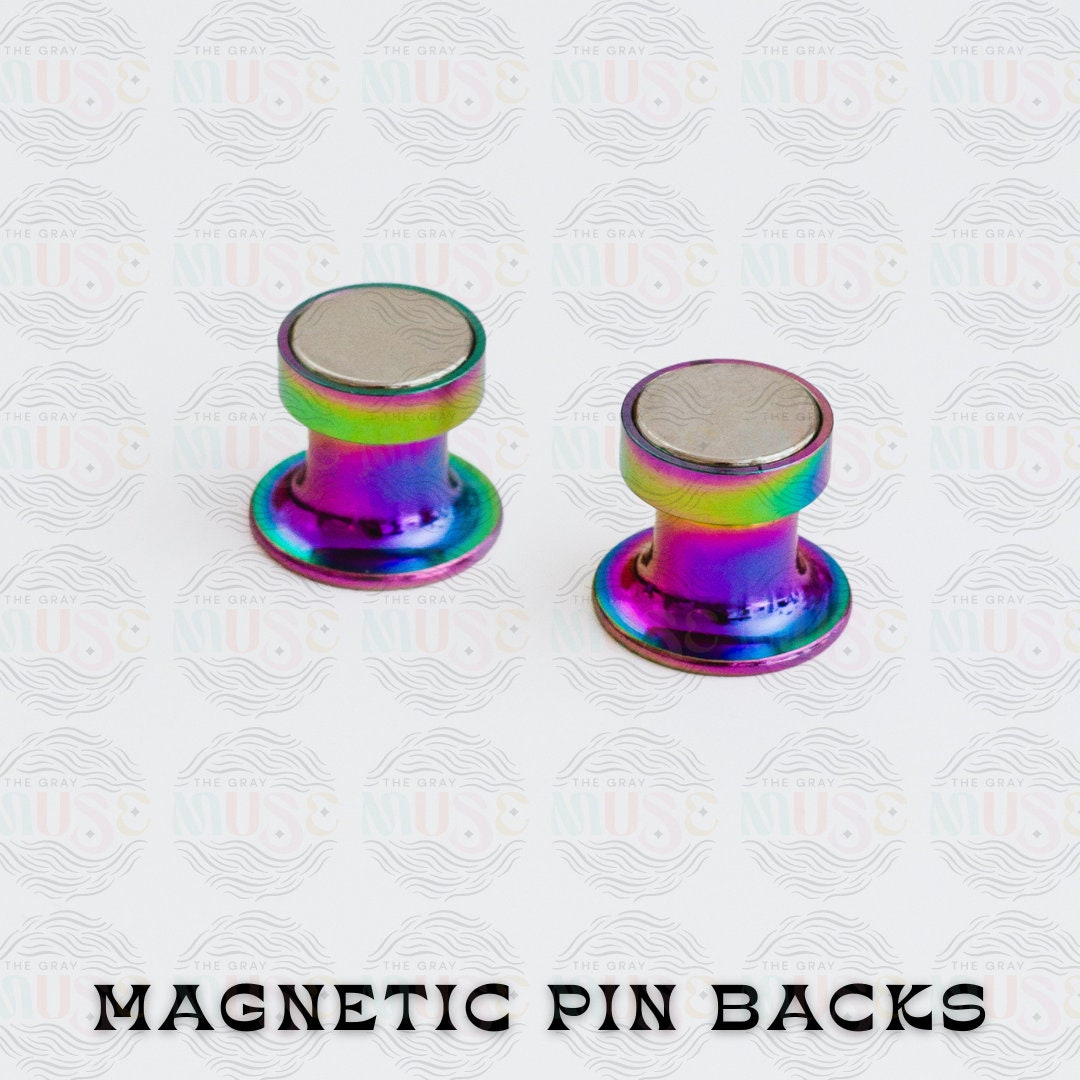 Deluxe MAGNETIC Locking Pin Back for Enamel Pins (rad Backs), Set of 2 ...