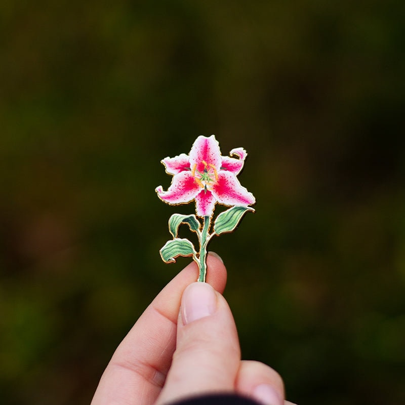 Crochet Green Floral Pin - Etsy