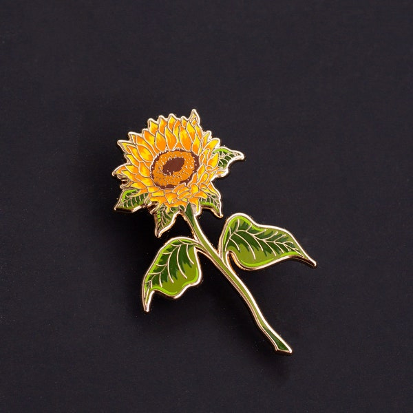 Sunflower Brooch - Etsy