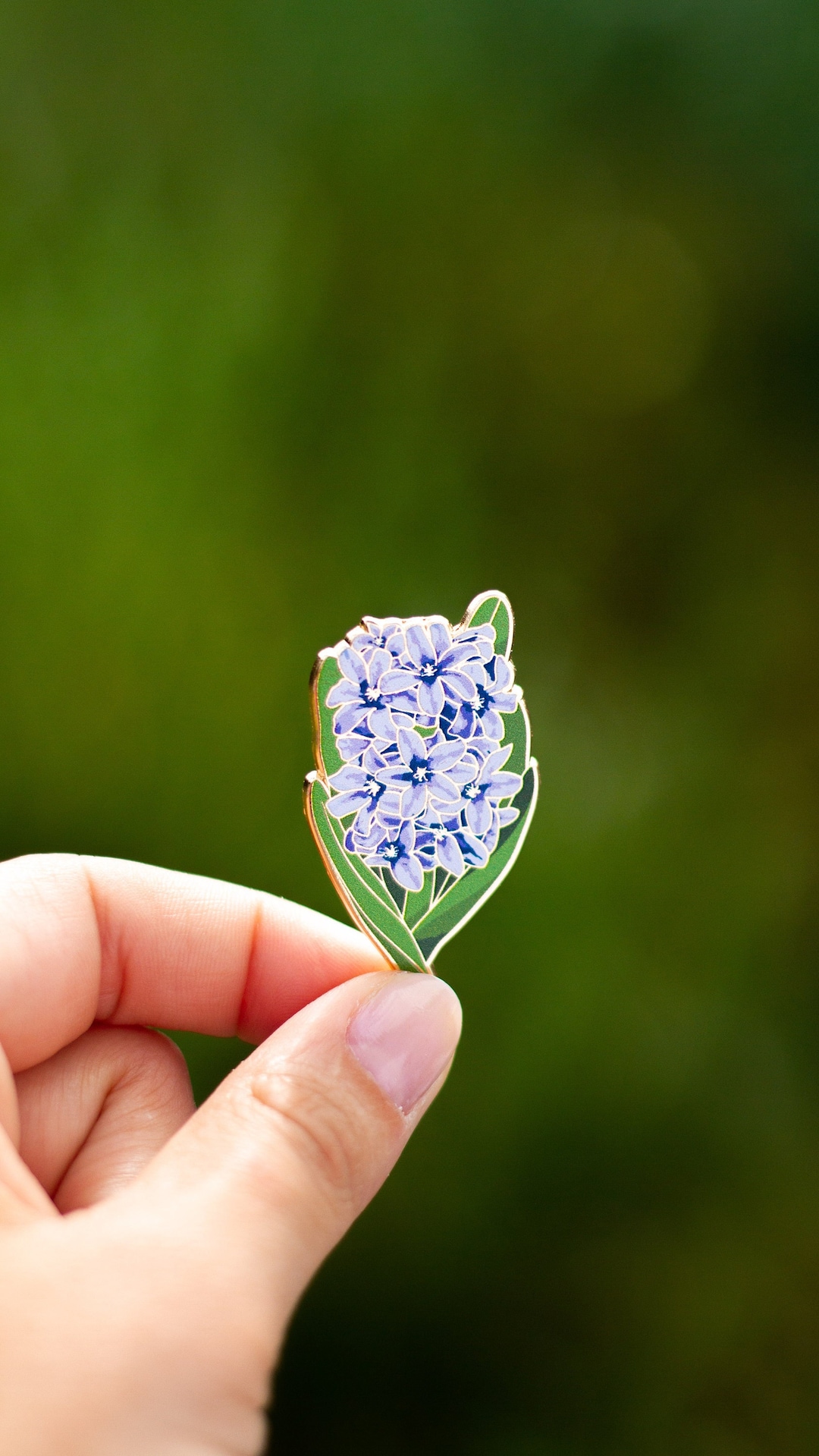 Hyacinth Floral Enamel Pin, Purple Flower Accessory, Nature Lover ...