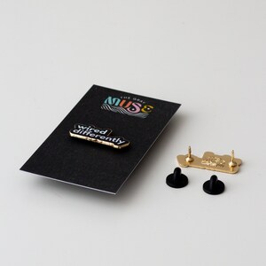 Wired Differently Text Enamel Pin, Mental Health Pin, Mental Health ...