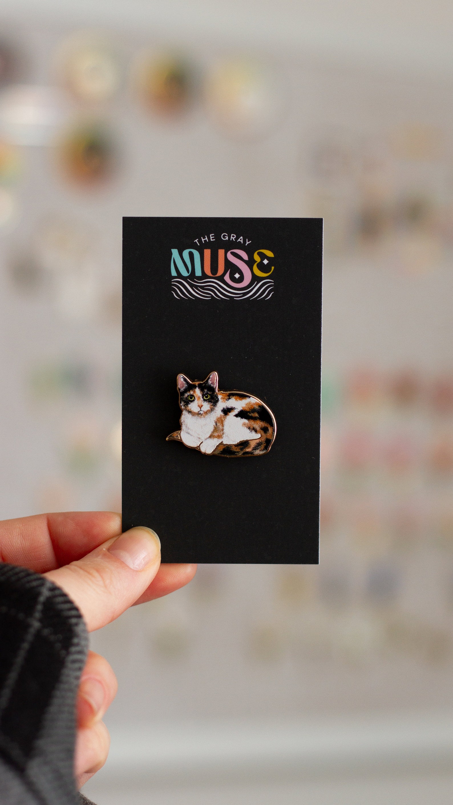 RETIRING Calico V2 Cat Enamel Pin, Animal Lover Pins, Pet Lover Gift ...
