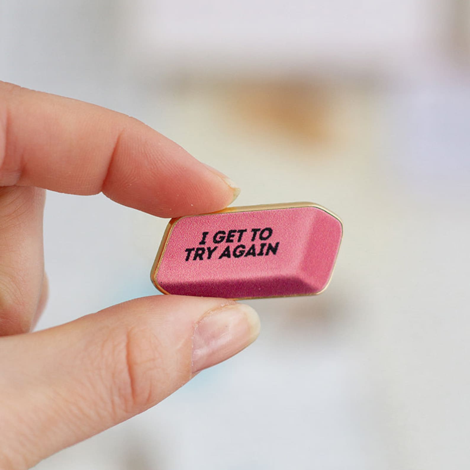 Eraser Enamel Pin, Artist Perseverance Gift - Etsy