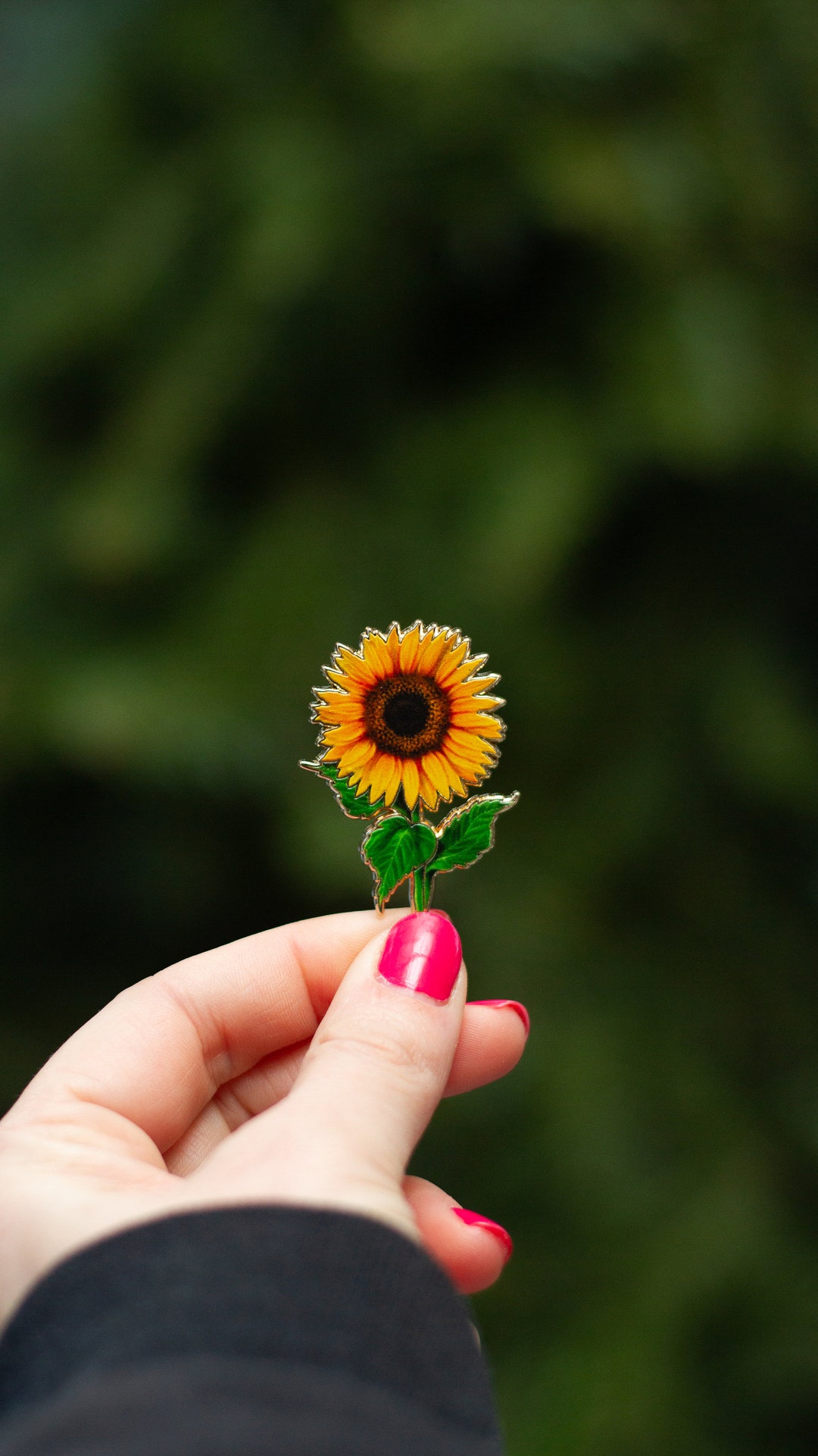 Sunflower V2 Floral Enamel Pin, Kansas State Flower, Yellow Summer ...