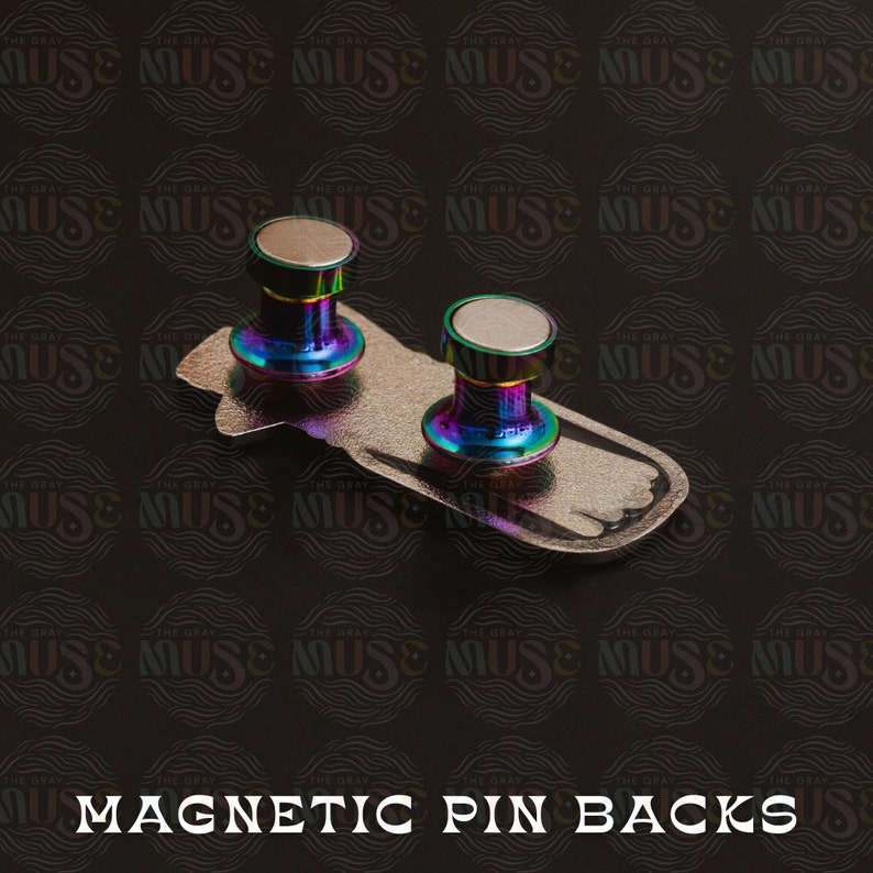 Deluxe MAGNETIC Locking Pin Back for Enamel Pins (rad Backs), Set of 2 ...