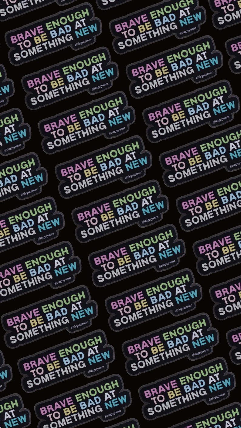 Brave Enough Matte Sticker, Inspirational Quote Decal - Etsy