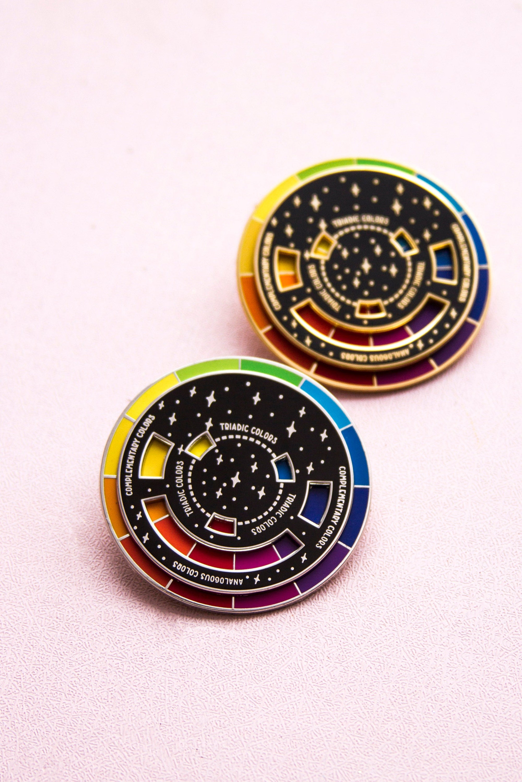 Color Wheel Interactive Enamel Pin (Black) Spinning Pin | Color Wheel ...