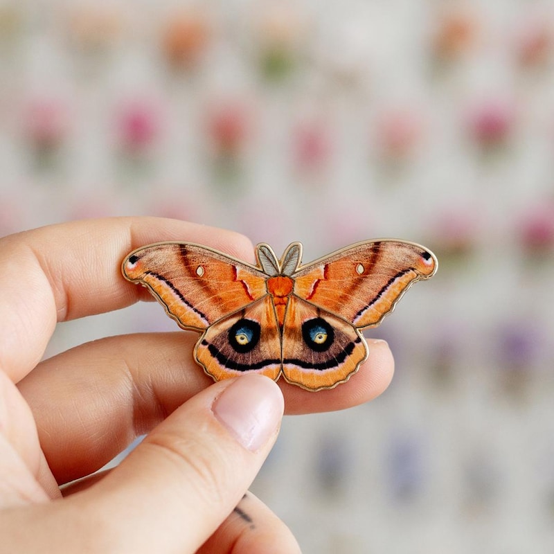 Moth Brooch Enameled - Etsy