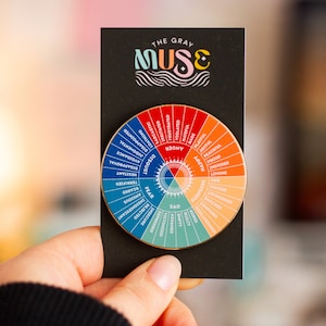 RETIRING Retro Feelings Wheel Enamel Pin, Mental Health Pins, Feelings ...