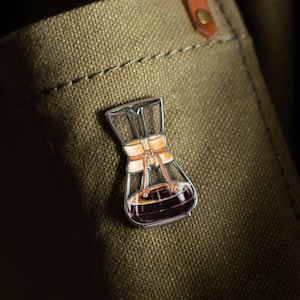 Chemex Glass Coffeemaker Enamel Pin, Coffee Lover Lapel Badge, Coffee ...