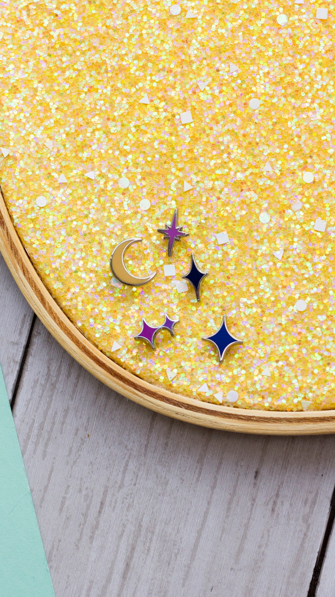 Mini Stars and Moon 5 Collection of Enamel Pins Pin Board - Etsy