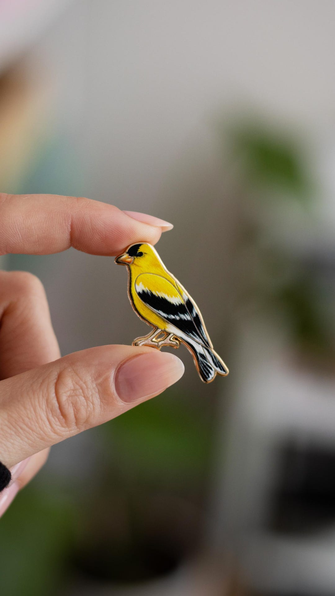 Eastern Goldfinch Bird Enamel Pin, Nature Gift, Gifts for Her, Lapel ...
